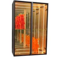 China Customizable Colors LED Strip Light Glass Infinity Mirror Display Case for Lego Models for sale