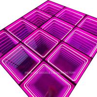 China 2023 Best Product of Rich Colors Indoor 3D Mirror Neon Dance Floor for DJ Disco Party for sale