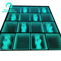 China 2023 Best Product of Rich Colors Indoor 3D Mirror Neon Dance Floor for DJ Disco Party for sale