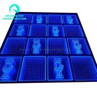 China 2023 Best Product of Rich Colors Indoor 3D Mirror Neon Dance Floor for DJ Disco Party for sale