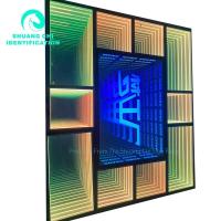 China 2023 Best Product of Rich Colors Indoor 3D Mirror Neon Dance Floor for DJ Disco Party for sale