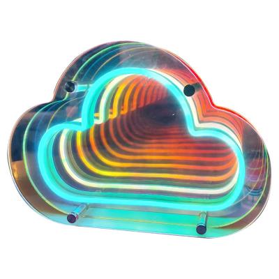 China DC12V/AC110-220V Custom Infinity Logo Colored LED 3D Neon Wall Tunnel for DJ Disco Party for sale
