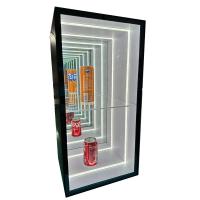 China Customizable Purple Lego Wine Rack with LED Strip Light and Infinity Display Cabinet for sale