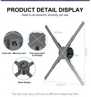 China 65cm LED Fan 3D Hologram Display Controlled by Wifi App for Hospital Product Promotion for sale