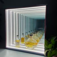 China Customizable Colors LED Glass Mirror Display Case for Modern Style Customized Wine Cabine for sale