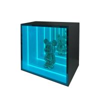 China Customizable Colors LED Glass Mirror Display Case for Modern Style Customized Wine Cabine for sale