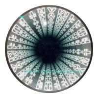 China Neon Abyss Mirrors Bring Modern Twist to 3D Mirror Neon Dance Floor for DJ Disco Party for sale