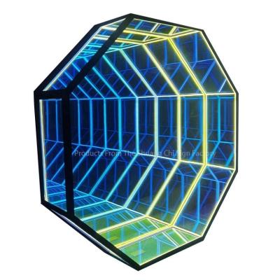 China Colored Led 3D Neon Wall Infinity Mirror Tunnel for Home Decor Statement Making Design for sale