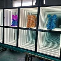 China High Brightness LED Light Fashionable Abyss Mirror Cabinets for Home and Store Displays for sale