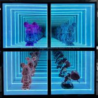 China Wedding Event Decorating Custom LED Glass Neon with Mirror Display Case Decorations for sale