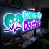 China Acrylic LED Strip Stainless Steel Luminous Characters for Outdoor Door Head Billboards for sale