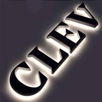 China Acrylic LED Strip Stainless Steel Luminous Characters for Outdoor Door Head Billboards for sale