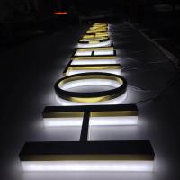 China Electronic Company Logos 3d Letter Sign Stainless Steel Backlit Sign with Free Design for sale