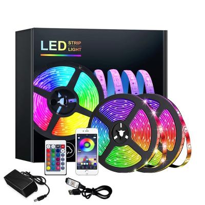 China LED Light Source 5M 10M 20M 5V IP20 5050 RGB USB Color Changing Music Flex Decoration for sale