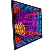 China Affordable LED Neon Mirror Wall Art with Playful Touch and Other Light Source for sale