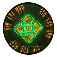 China Affordable LED Neon Mirror Wall Art with Playful Touch and Other Light Source for sale