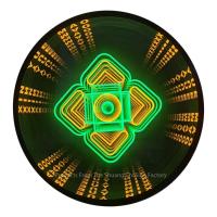China Red Infinity Mirror Neon Light Aesthetic and 80lm/w Luminous Efficiency for Functional for sale