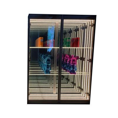 China High Brightness LED Light Infinite Reflector Display Cabinet for Office Home Living Room for sale