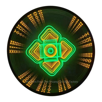 China Neon Abyss Mirrors Perfect Focal Point Custom Neon Infinity Mirror with Dimmer Support for sale