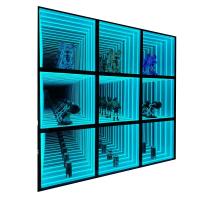 China Home Business Company Abyss Mirror Neon Glow Display Cabinet DC12V/AC110-220V Voltage for sale