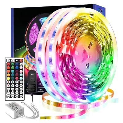 China 5050 RGB Color Changing Music Sync Ambient Bluetooth Smart Strip Light for Decoration for sale