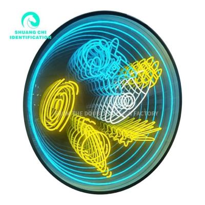China Acrylic Indoor Neon Mirror Craftsmanship A Perfect Combination of Art and Precision for sale