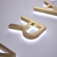 China Illuminated Back Lit Metal Led Letter Lights Sign Acrylic Stainless Steel Luminous Character for Display for sale
