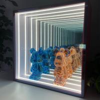 China Indoor Outdoor Hanging wall led color change light decorative abyss infinity mirror display mirror cabinet for sale