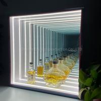 China Indoor Outdoor Hanging wall led color change light decorative abyss infinity mirror display mirror cabinet for sale
