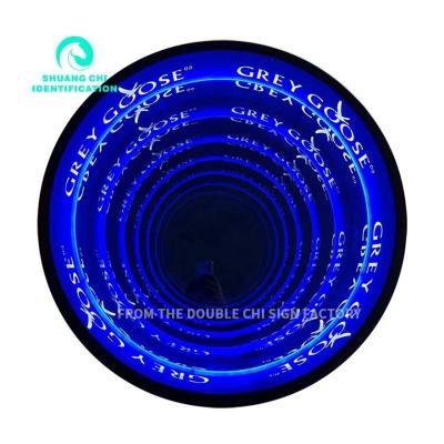 China Wall Screw Fix Customized Shape Abyss Neon Mirror for Contemporary Indoor Decoration for sale