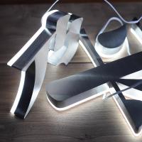 China Acrylic Open Sign Luminous Rail Characters with LED Bulbs Light Source Backlit Letters for sale