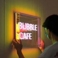 China Customizable Colors 3D LED Infinity Effect Mirror Light Neon Sign with Glass Material for sale