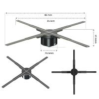 China 75cm Cloud Control HD Holographic Display 2023 Most Indoor LED Advertising Hologram Fan for sale