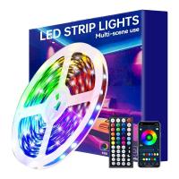 China 5m/10m LED Kit Music Sync Voice Control Google Home Alexa Tuya 5050 RGB LED Strip Lights for sale