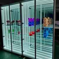 China Durable Wall Mounted Abyss Mirror Display Case for Jewelry Cosmetics Shoes Bags Balls for sale