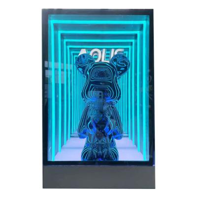 China Red Wine Champagne Beer Abyss Mirror Display Case for LED Light Source Indoor Outdoor for sale