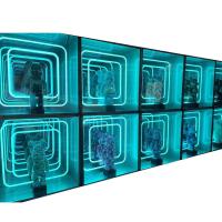 China Customized Size Fashion Light Up 3D LED Infinity Mirror Display Case for Trendy Items for sale