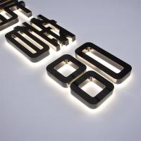 China Street Advertising Board LED Letters Alphabet with Stainless Steel Strips and Illumination for sale