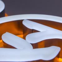 China Street Advertising Board LED Letters Alphabet with Stainless Steel Strips and Illumination for sale