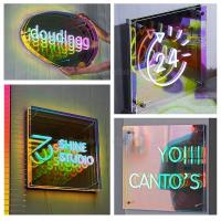 China Explosive Product Shop LED Sign Boards with Acrylic Infinity Mirrors and Neno Lights for sale