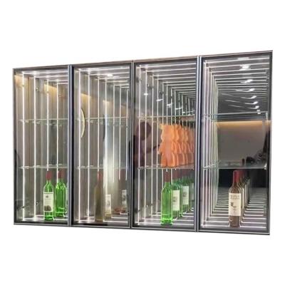 China High Brightness LED Light Infinity Abyss Mirror Display Case for 2024 Product Decorations for sale