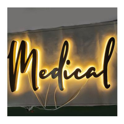China LED Neon Light Source Customized Color Stainless Steel Letter Sign for Shopping Malls for sale