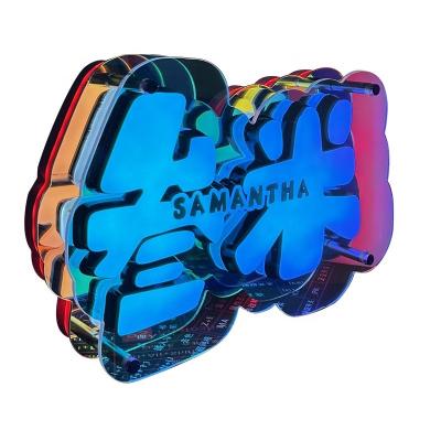China Installation Screw Bolts Fixing 2024 LED Acrylic Letters for Street Advertising Board for sale