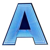 China Delicate 3D Infinity Mirror LED Letter Advertising Lights for Acrylic House Numbers for sale