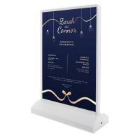 China Rechargeable A4/A5 Acrylic Flashing Led Table Menu Restaurant Card Display Holder Stand for sale