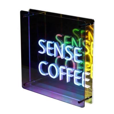China Product Launch Colorful LED Acrylic Infinity Mirror with Mini Luminous Character Light for sale