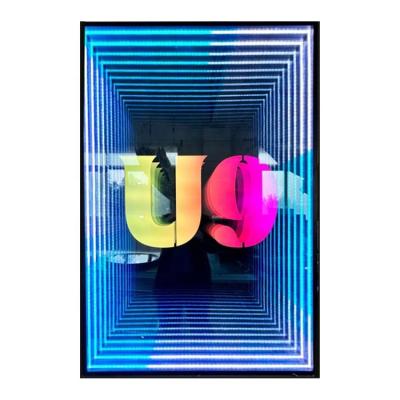 China Custom Designs Acrylic LED Infinity Mirror Signage with Dazzle and Electronic Signs for sale