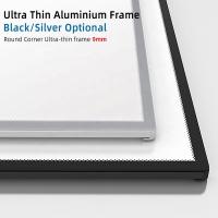 China Indoor Magnetic Aluminum Frame LED Light Box for Movie Poster Advertising Black/Silve for sale