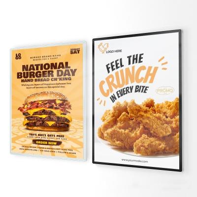 China Ultra Thin Tempered Glass LED Light Box for Open Aluminum Snap Frame Poster Display for sale