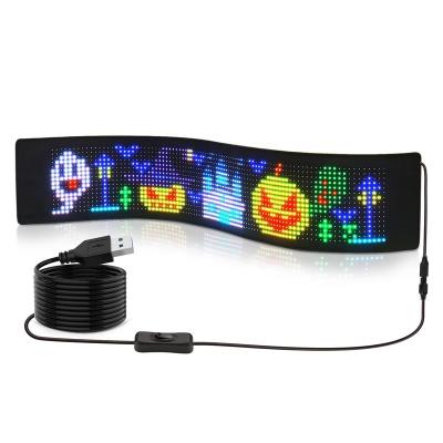 China 16*96dots LED Screen Panel for Store and Car Advertising RGB Color Soft Display Strip for sale